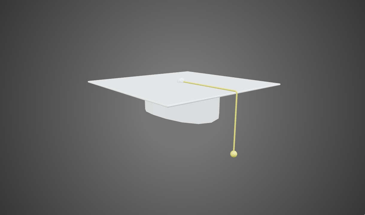 Graduation cap - Free 3D Model By Poly by Google - Poly Pizza