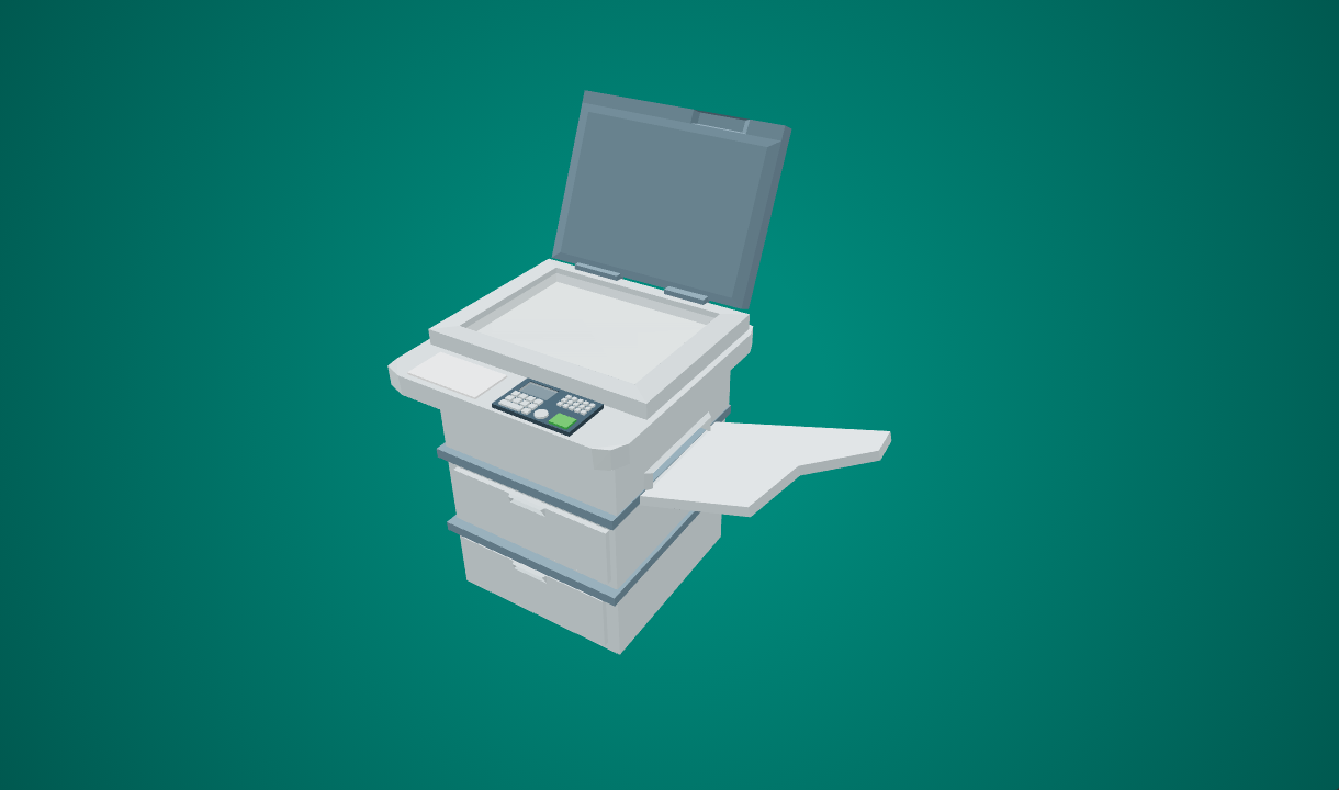Office Printer / Copier - Free 3D Model By Bruno Oliveira - Poly Pizza