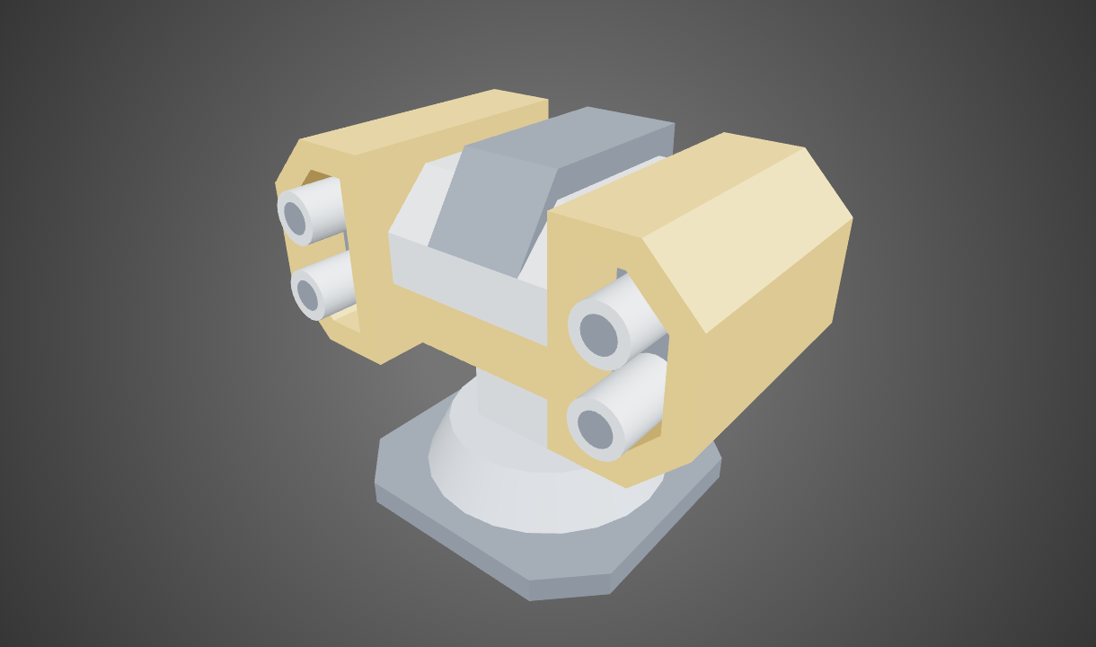 Double Turret - Free 3D Model By Kenney - Poly Pizza