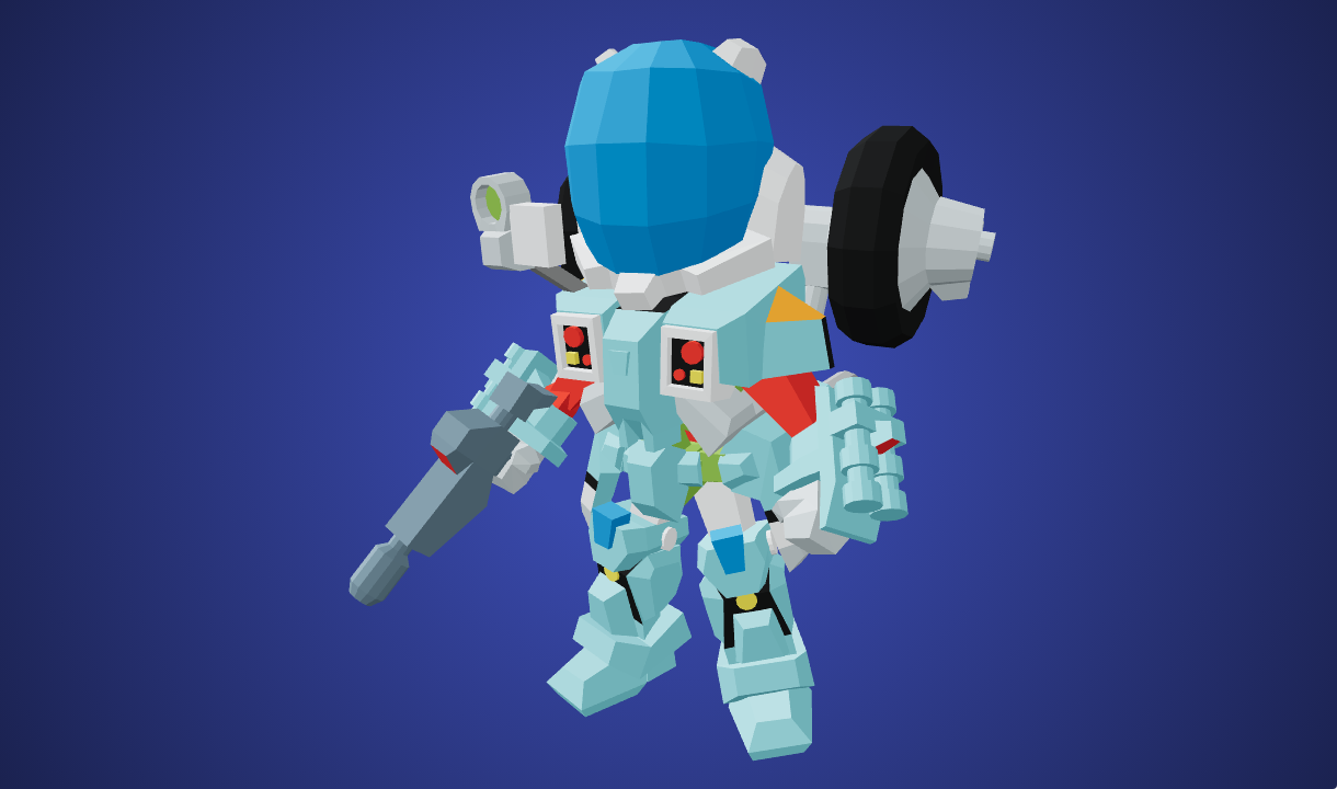 SD Mospeada Ride Armor - Free 3D Model By Tipatat Chennavasin - Poly Pizza