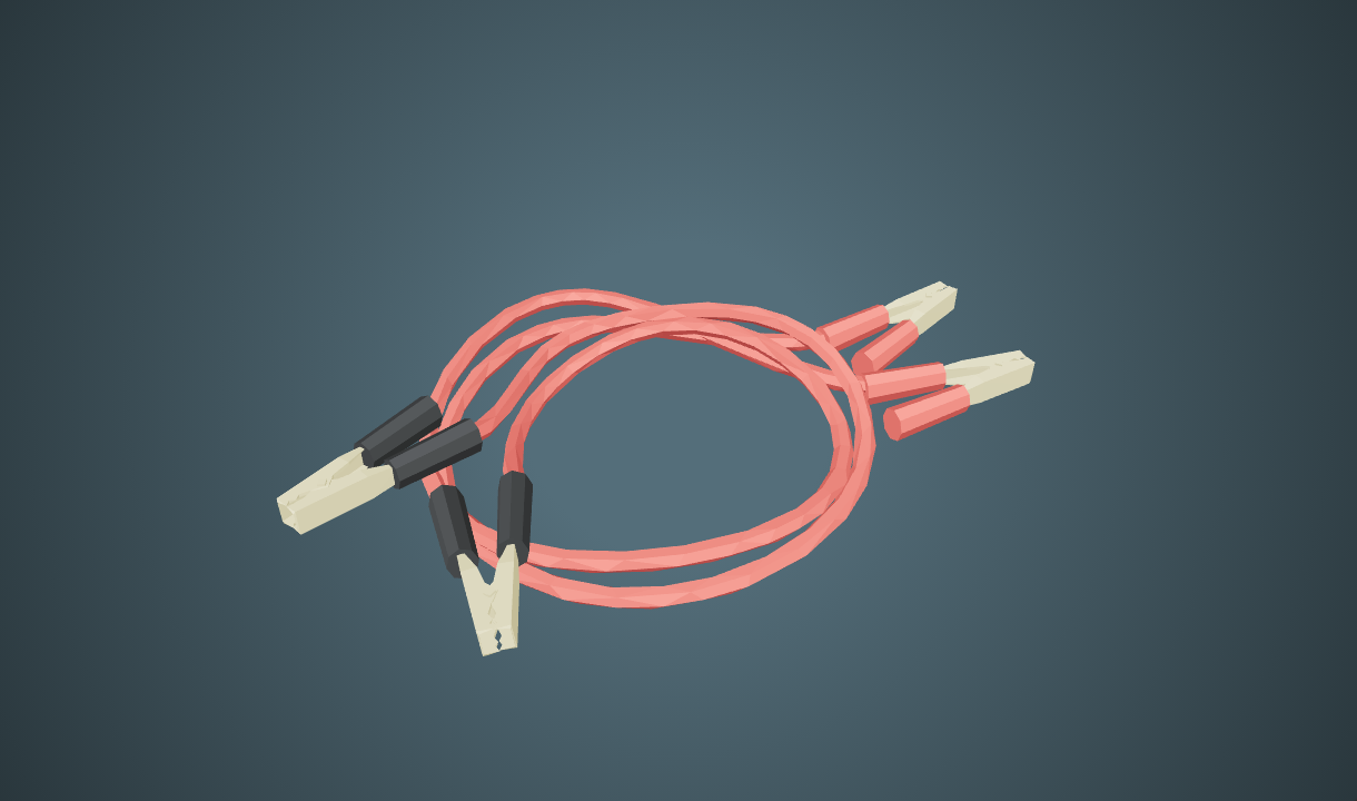 Jumper Cables - Free 3D Model By J-Toastie - Poly Pizza