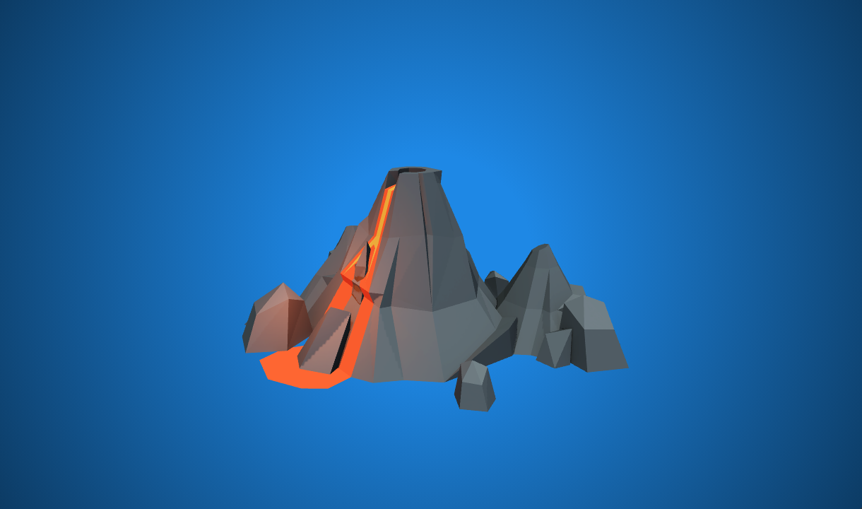Volcano - Free 3D Model By Poly by Google - Poly Pizza