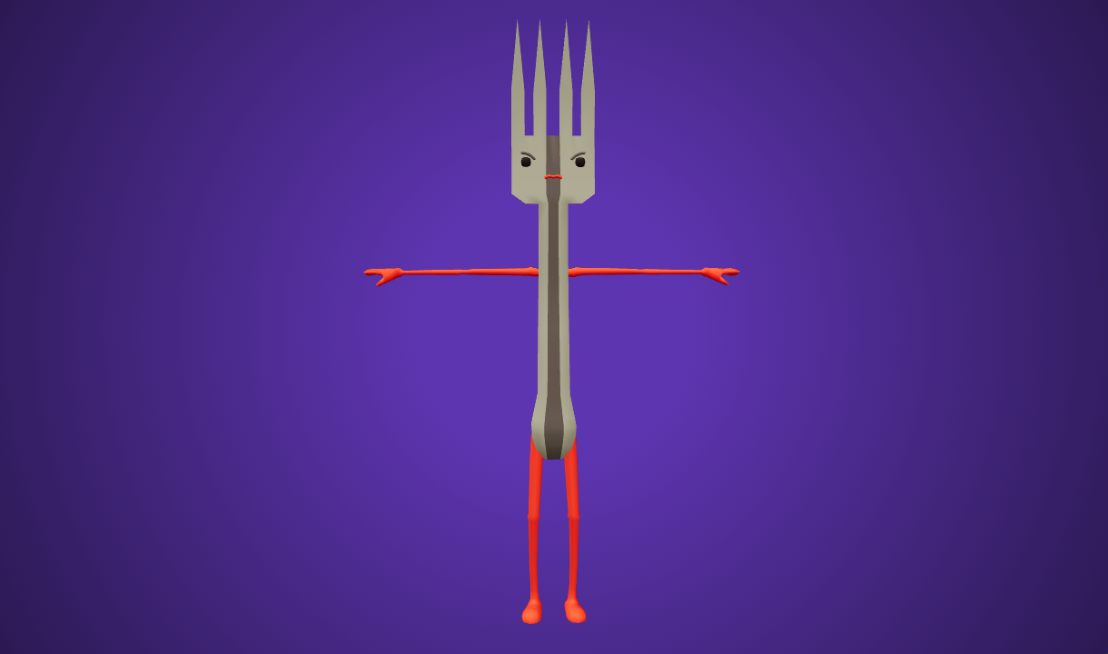 Fork Character - Free 3D Model By Polygonal Mind - Poly Pizza