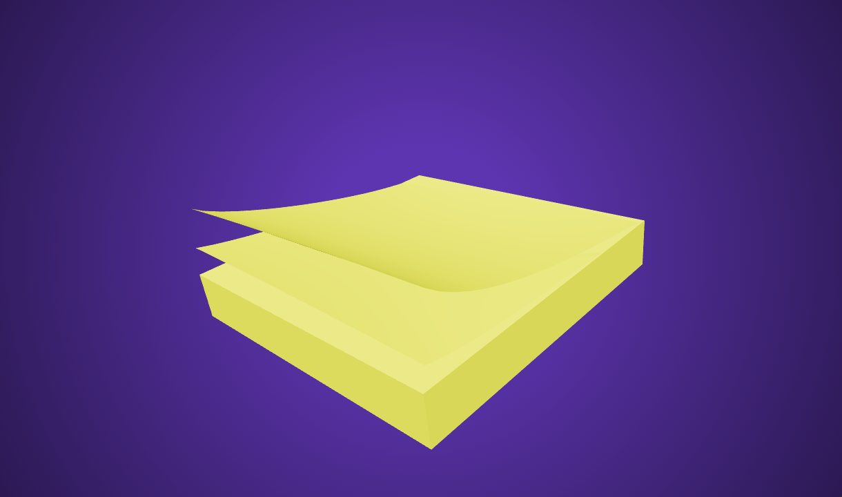 Sticky Notes - Free 3D Model By S. Paul Michael - Poly Pizza