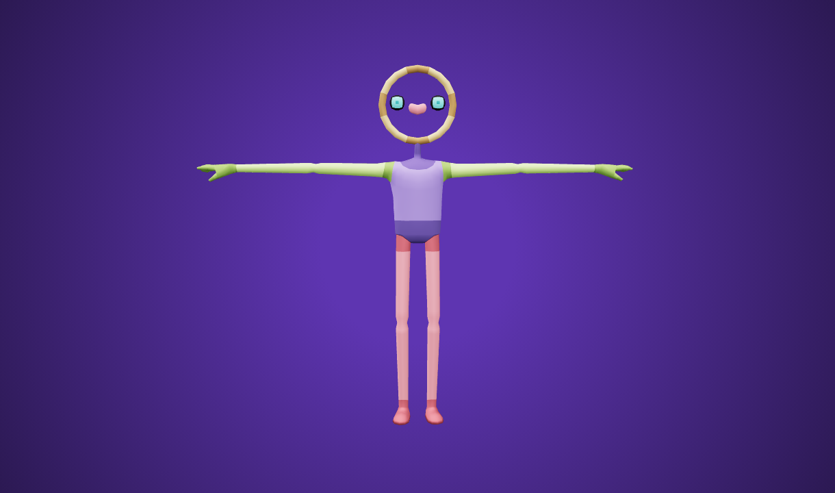 Circle Face Character - Free 3D Model By Polygonal Mind - Poly Pizza