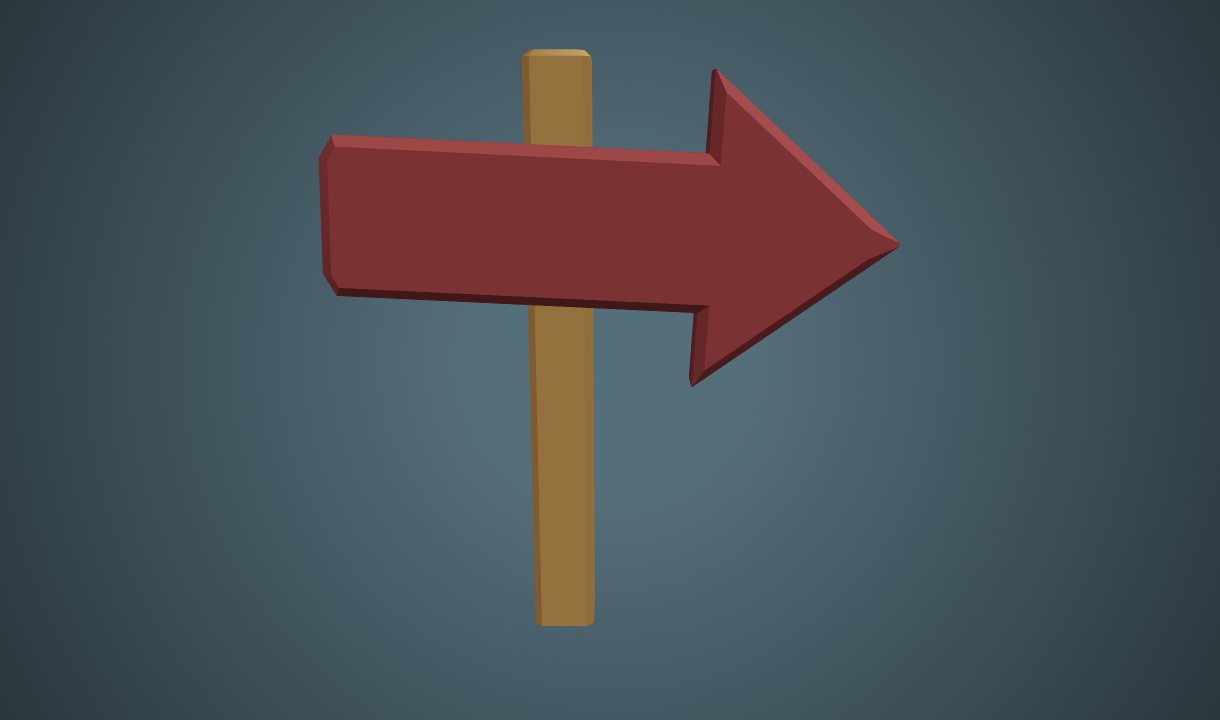 Arrow Sign - Free 3D Model By Quaternius - Poly Pizza