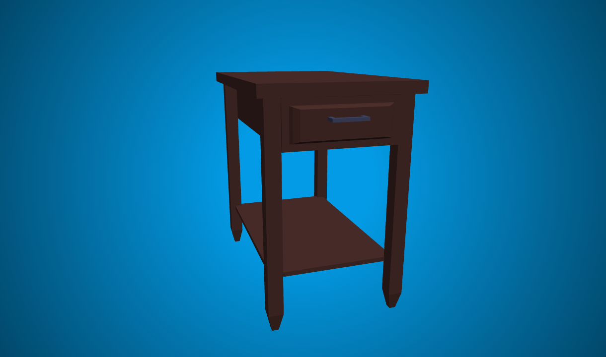 End Table - Free 3D Model By CreativeTrio - Poly Pizza
