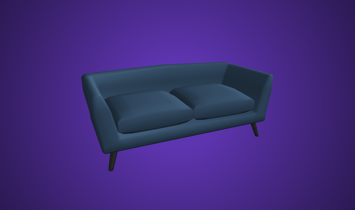 Couch Medium - Free 3D Model By Quaternius - Poly Pizza