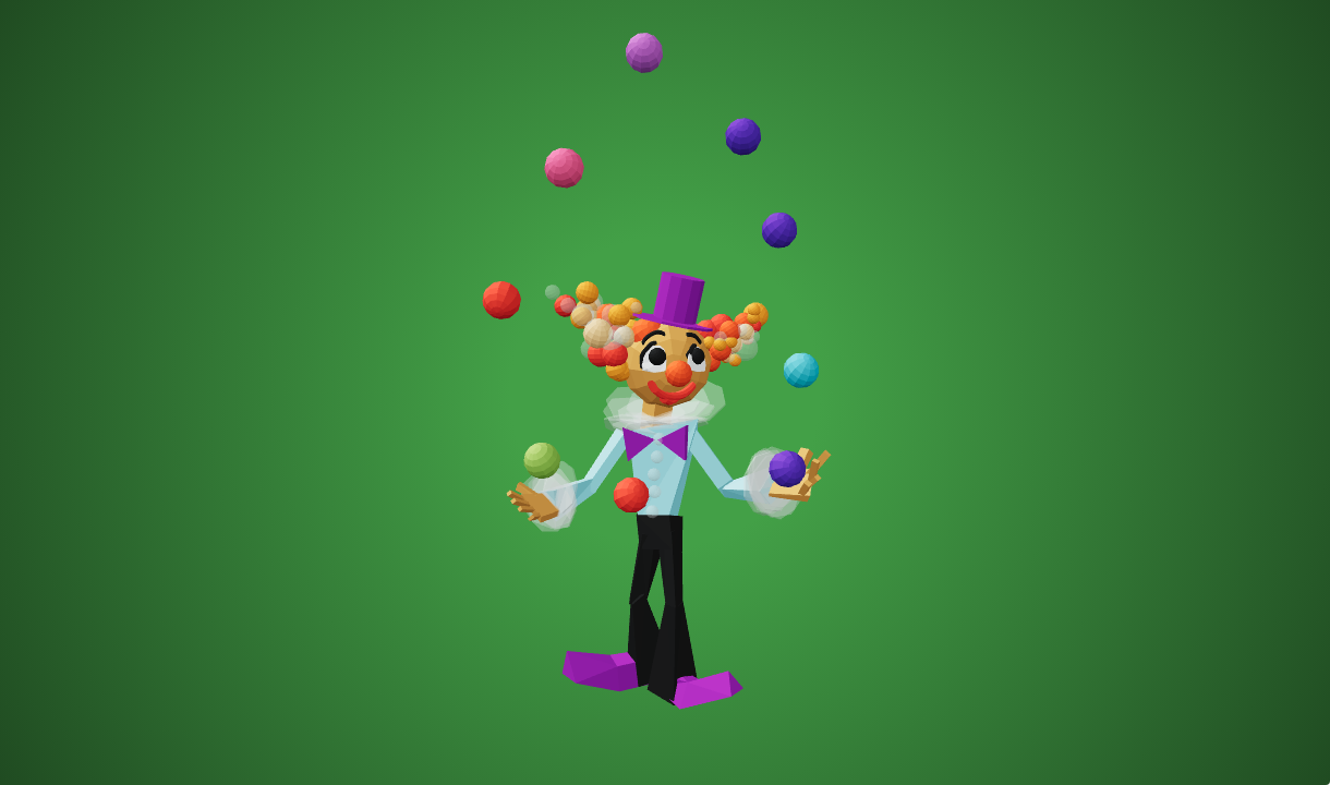 Clown NEW BLOCKS - Free 3D Model By Olga Nabatova - Poly Pizza
