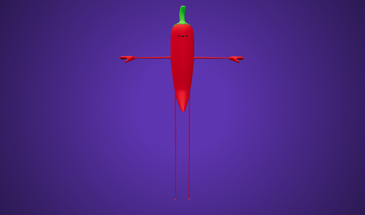 Chilli Character - Free 3D Model By Polygonal Mind - Poly Pizza