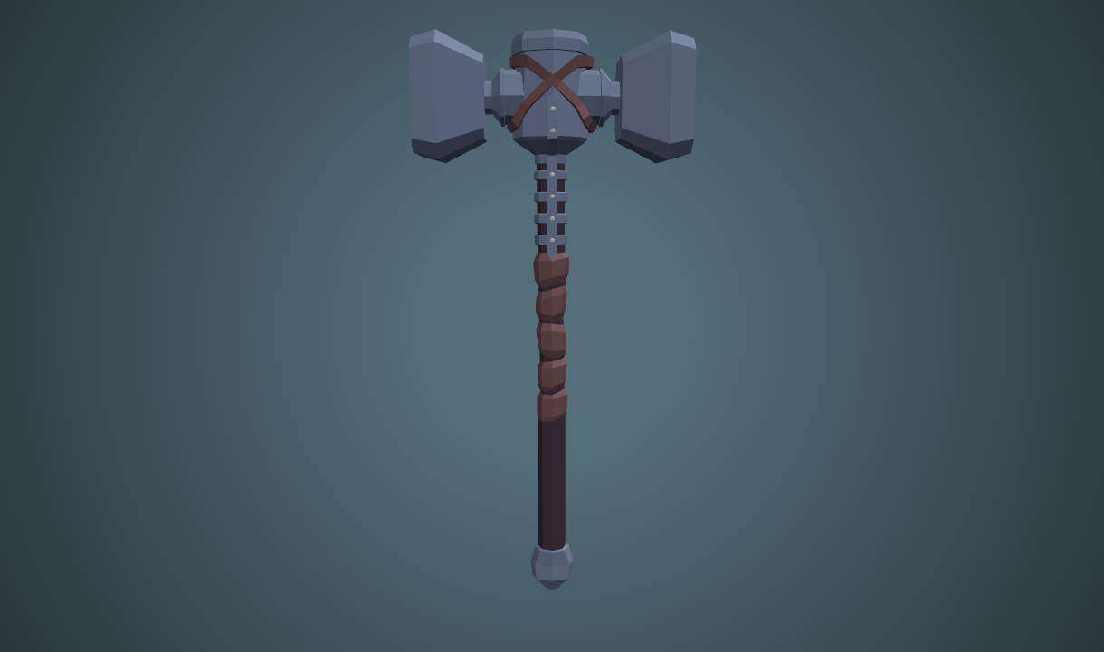 Doublesided Hammer - Free 3D Model By Quaternius - Poly Pizza