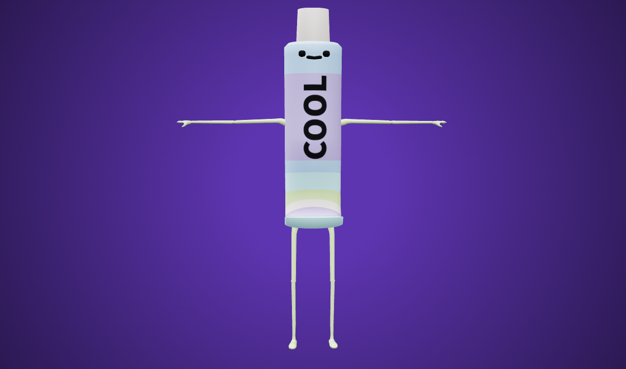 Toothpaste Character - Free 3D Model By Polygonal Mind - Poly Pizza