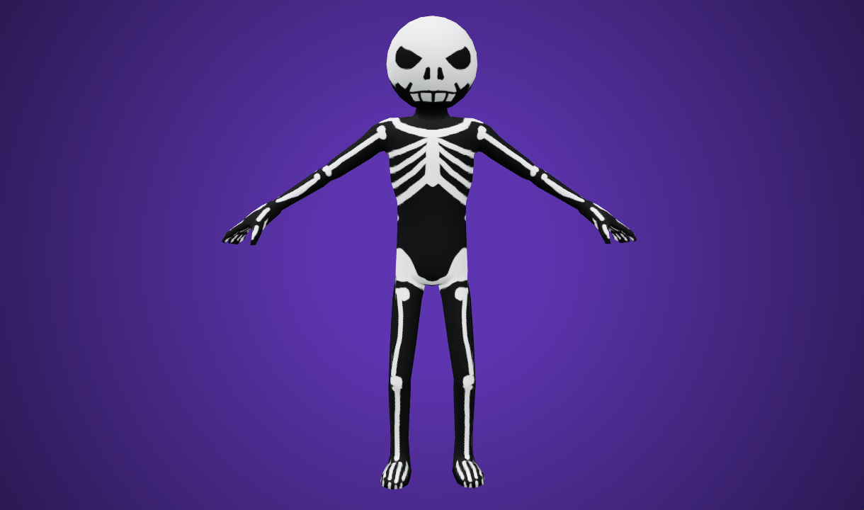 Skeleton Costume - Free 3D Model By Polygonal Mind - Poly Pizza