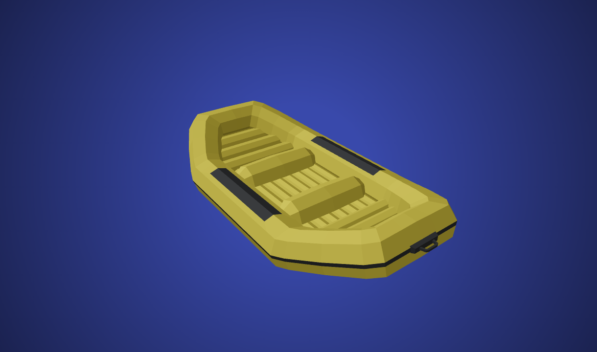 Raft - Free 3D Model By Quaternius - Poly Pizza