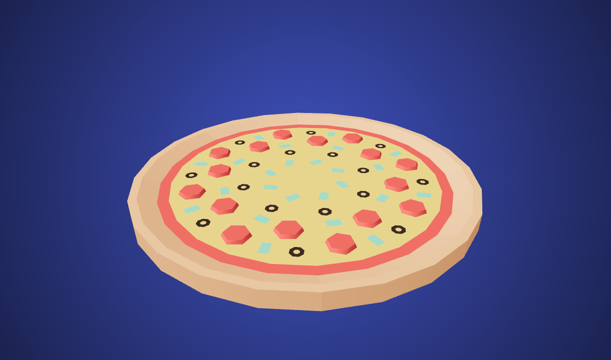 Pizza - Free 3D Model By Kenney - Poly Pizza