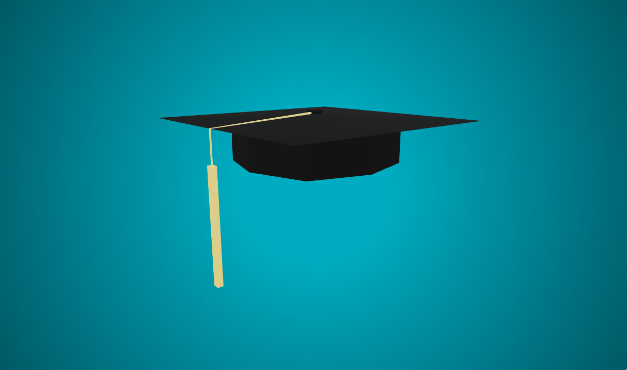 Graduation cap - Free 3D Model By Poly by Google - Poly Pizza