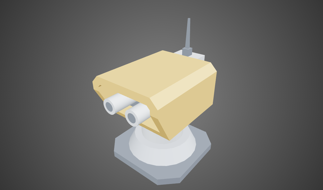 Turret - Free 3D Model By Kenney - Poly Pizza