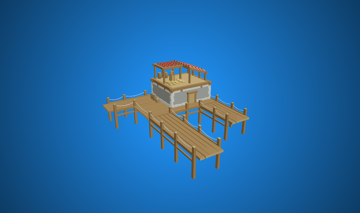 Docks - Free 3D Model By Quaternius - Poly Pizza