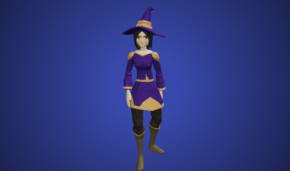 Witch - Free 3D Model By Quaternius - Poly Pizza