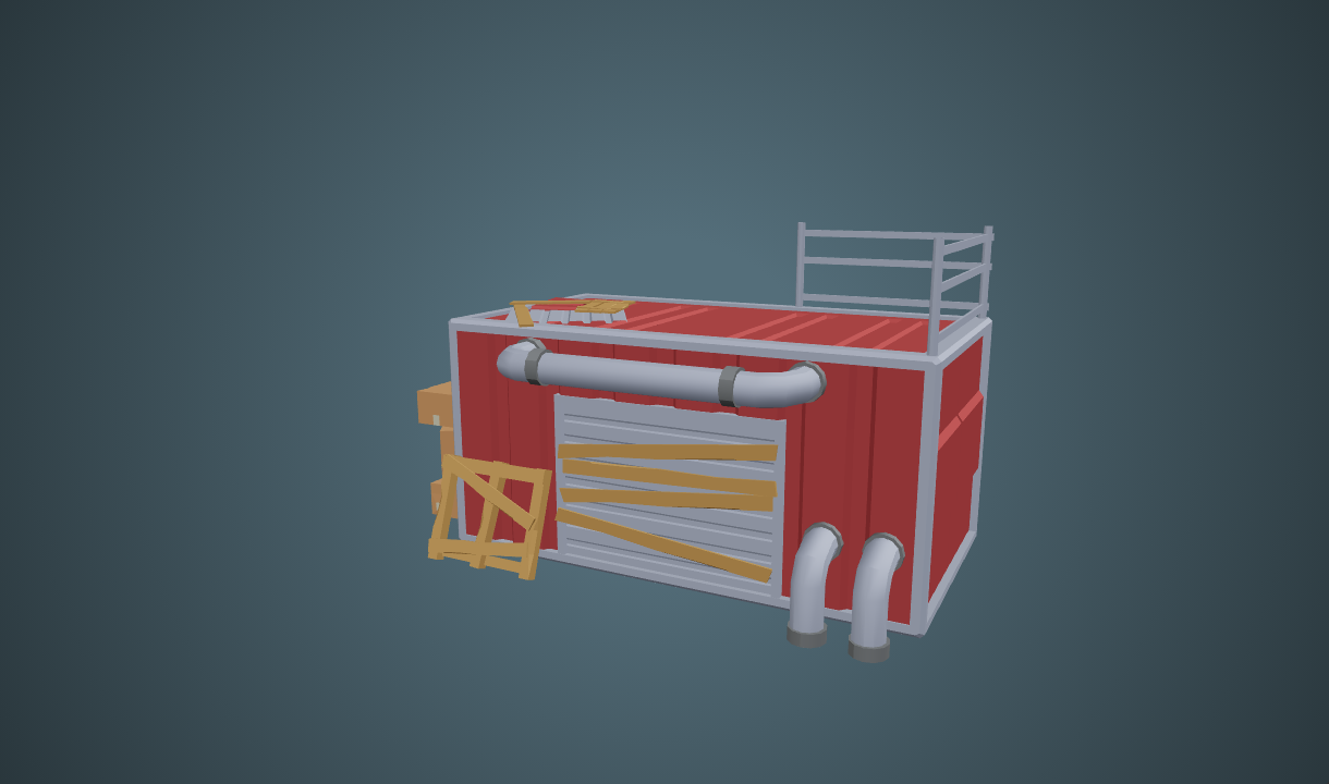 Shipping Container Structure - Free 3D Model By Quaternius - Poly Pizza