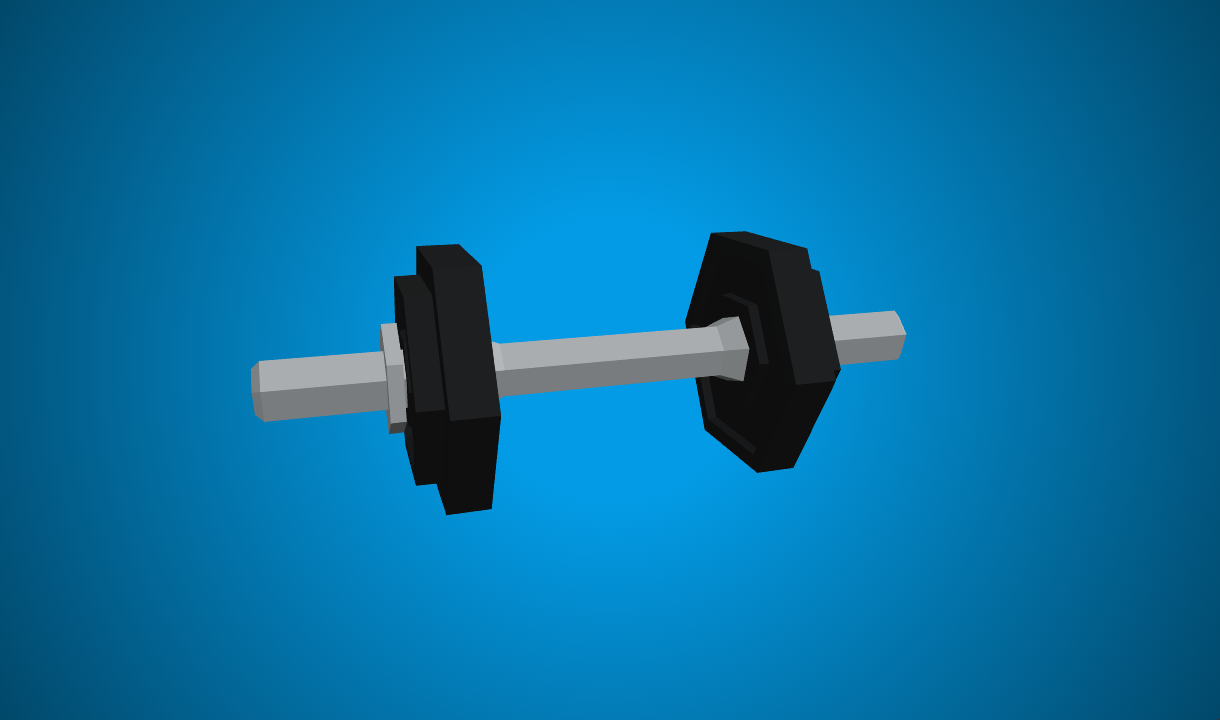 Dumbbell - Free 3D Model By CreativeTrio - Poly Pizza