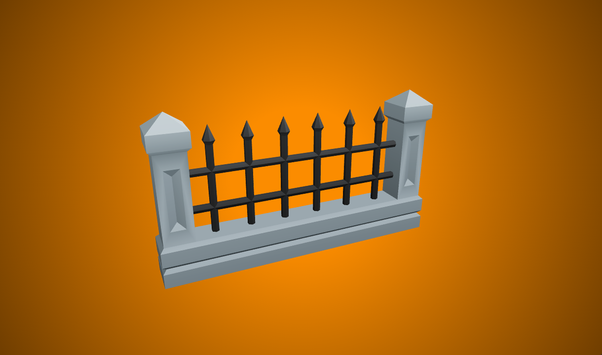 Fence - Free 3D Model By Kay Lousberg - Poly Pizza