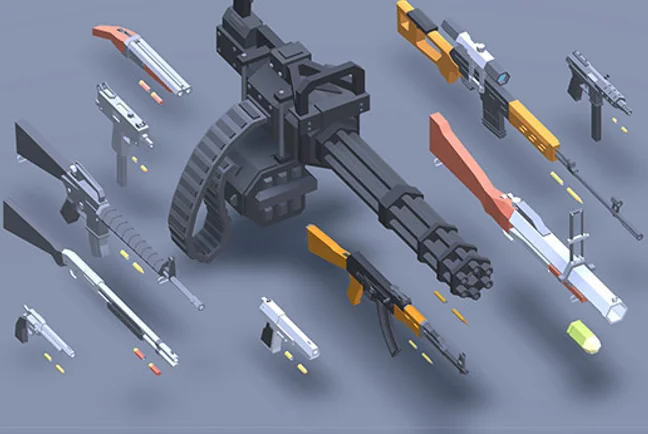 Gun - Download free 3D models | Poly Pizza