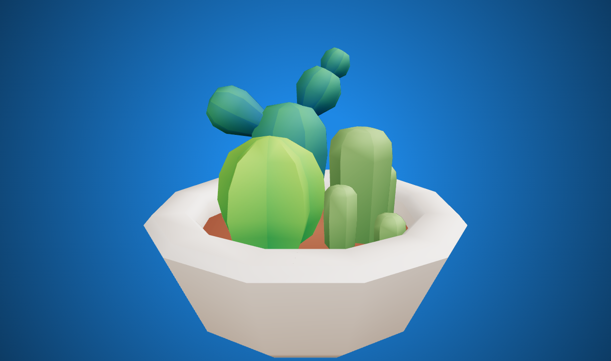 Small Cacti Pot - Free 3D Model By Isa Lousberg - Poly Pizza