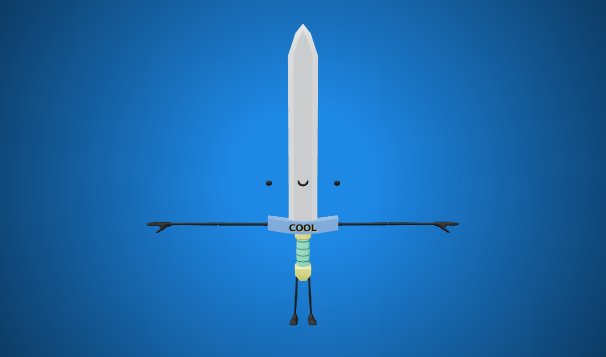 Sword Character - Free 3D Model By Polygonal Mind - Poly Pizza