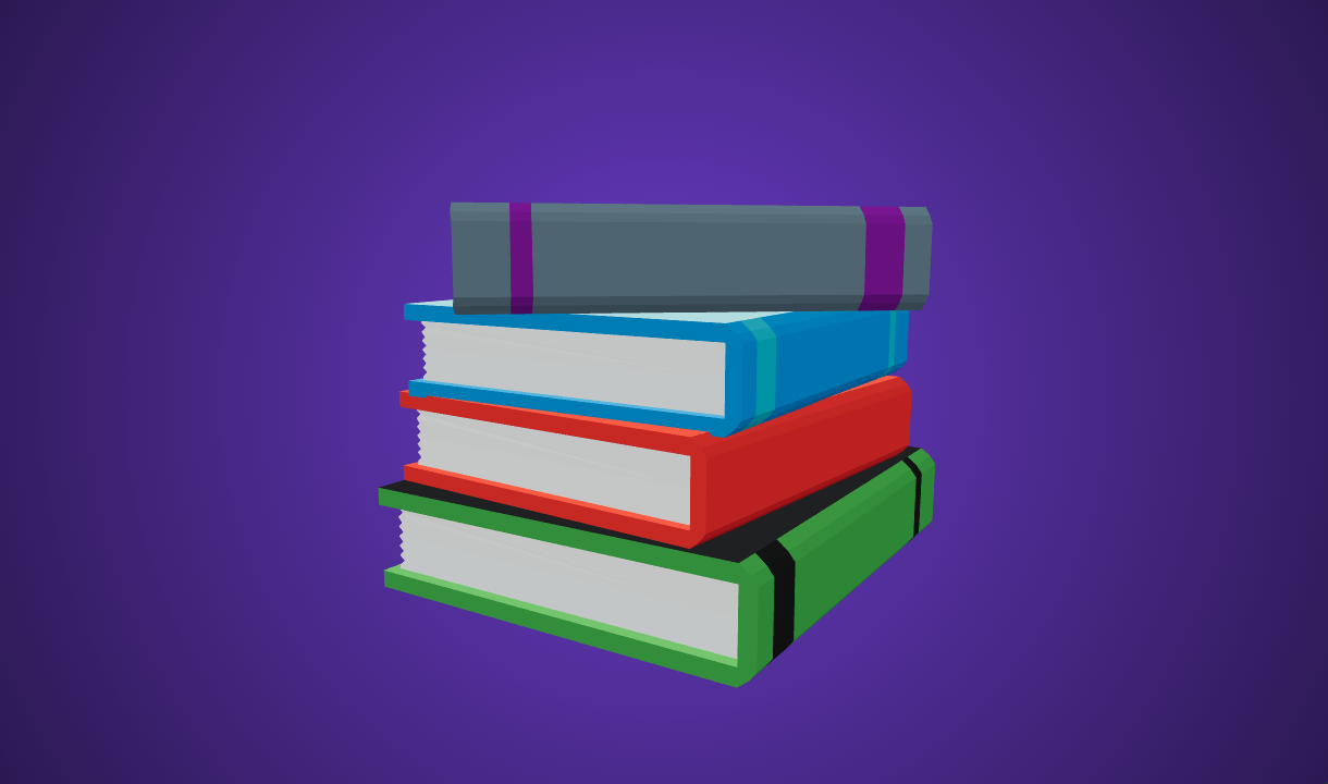 Book Stack - Free 3D Model By Danni Bittman - Poly Pizza