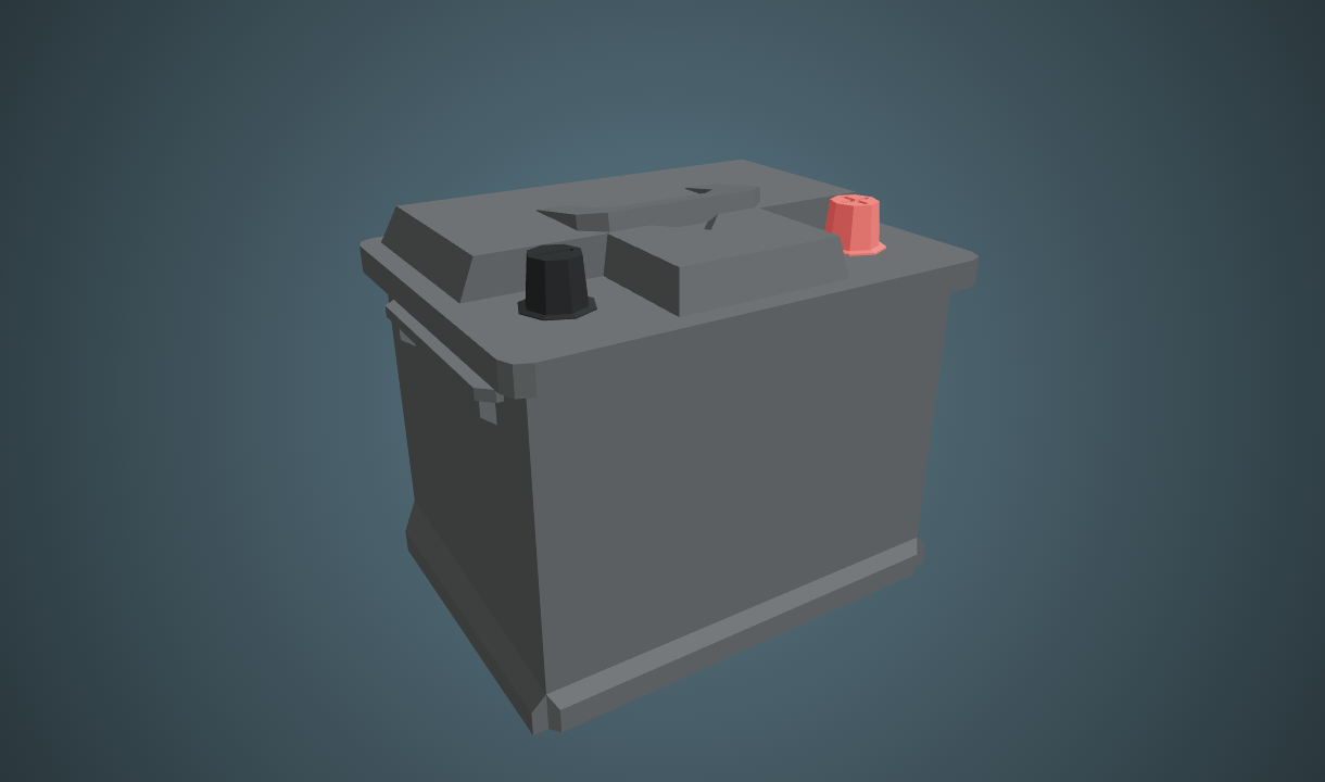 Car Battery - Free 3D Model By J-Toastie - Poly Pizza
