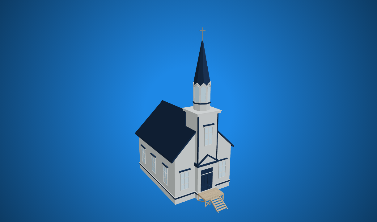 Church - Free 3D Model By CreativeTrio - Poly Pizza