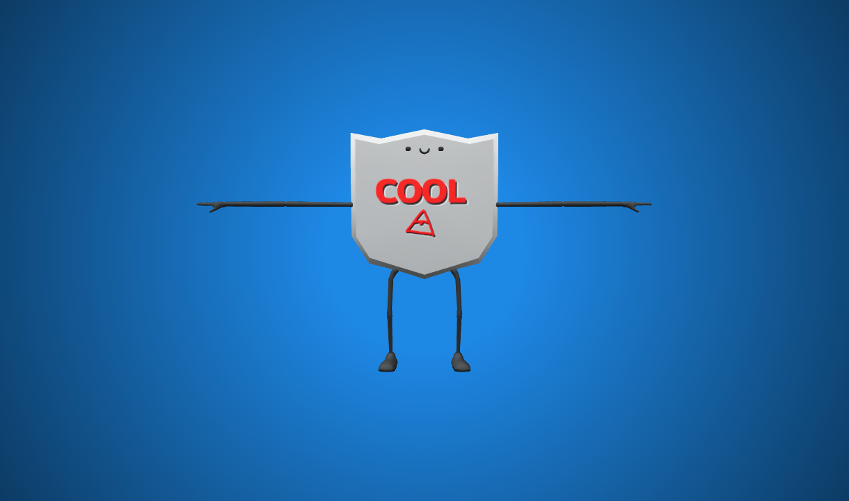 Cool Shield Character - Free 3D Model By Polygonal Mind - Poly Pizza