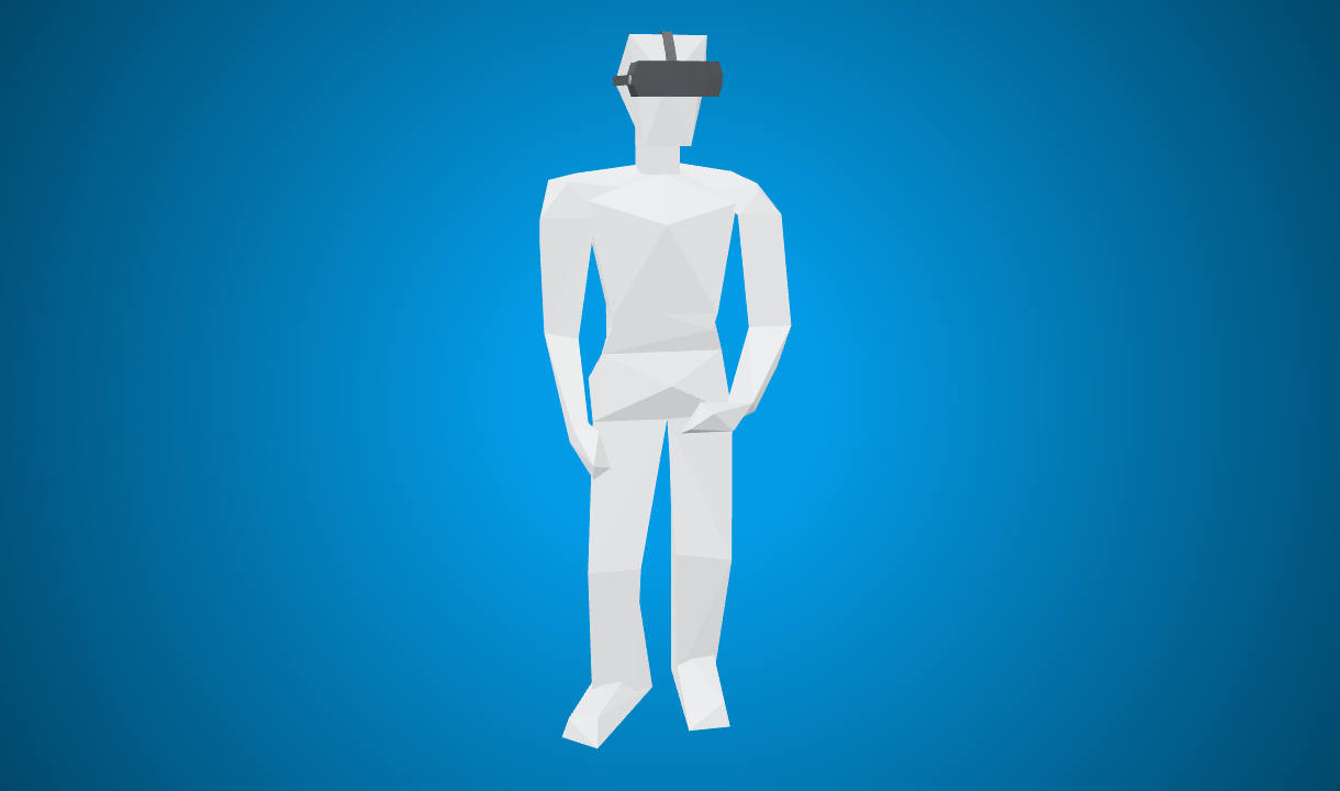 Human with VR headset - Free 3D Model By Guillaume Sasdy - Poly Pizza