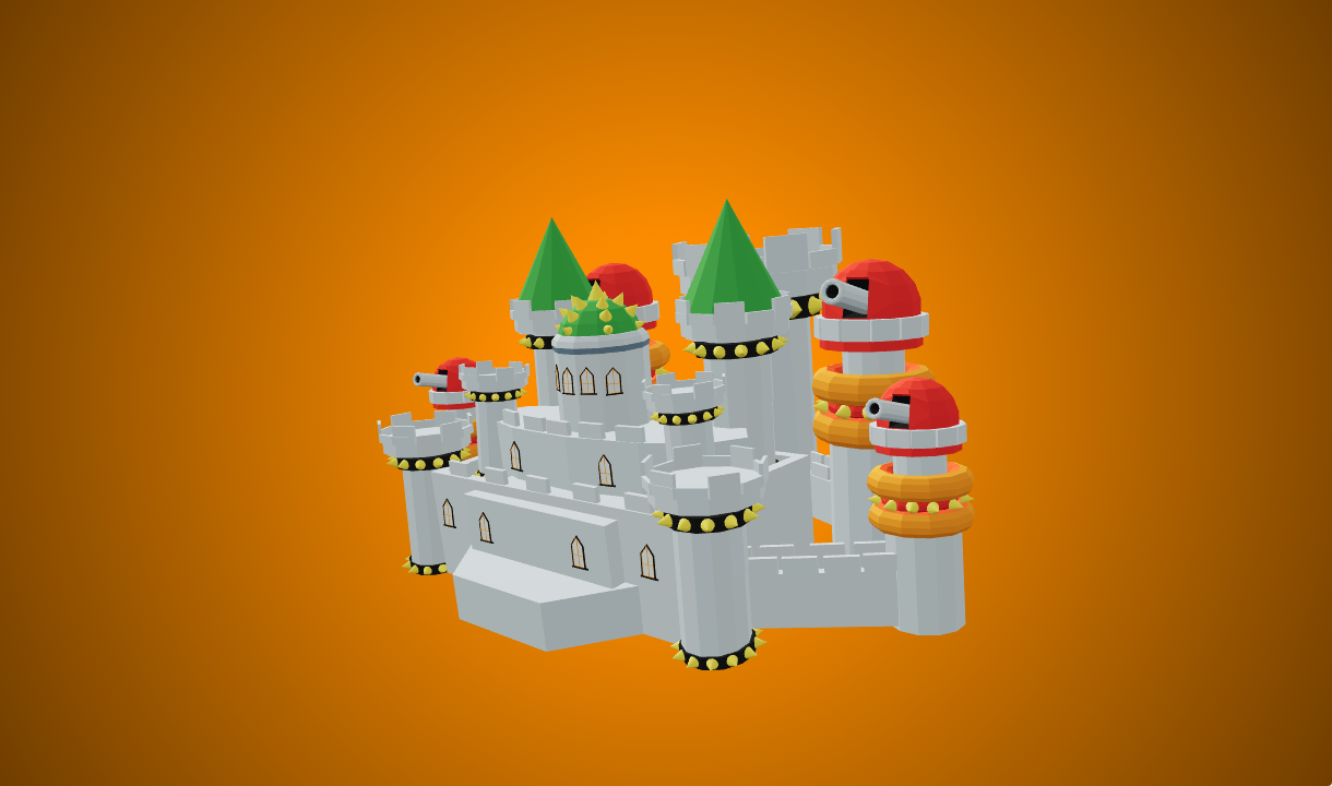Bowsers Castle 1st Draft - Free 3D Model By Spadez86 - Poly Pizza