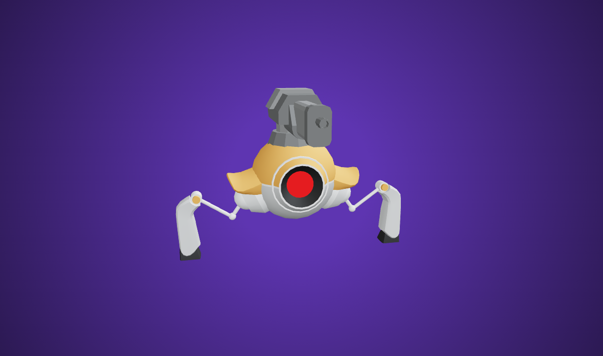 Robot Enemy Legs Gun - Free 3D Model By Quaternius - Poly Pizza