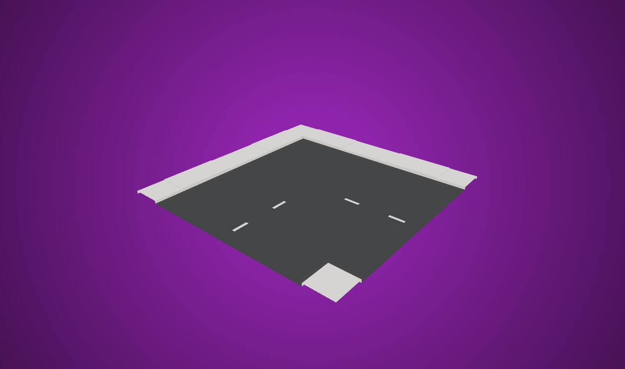 Street Turn - Free 3D Model By Quaternius - Poly Pizza