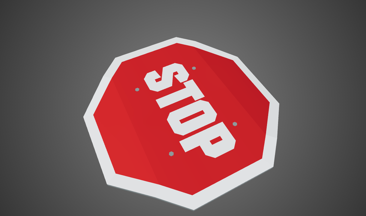 Stop Sign Shield - Free 3D Model By CreativeTrio - Poly Pizza