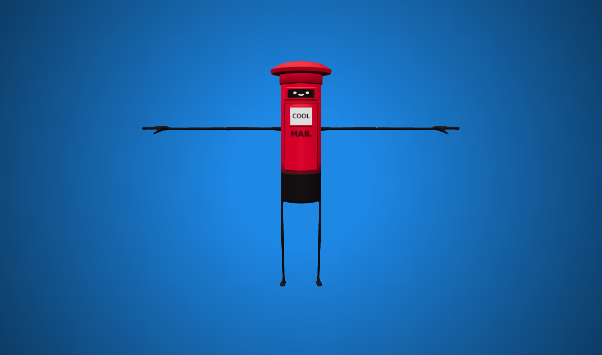 Mailbox Character - Free 3D Model By Polygonal Mind - Poly Pizza