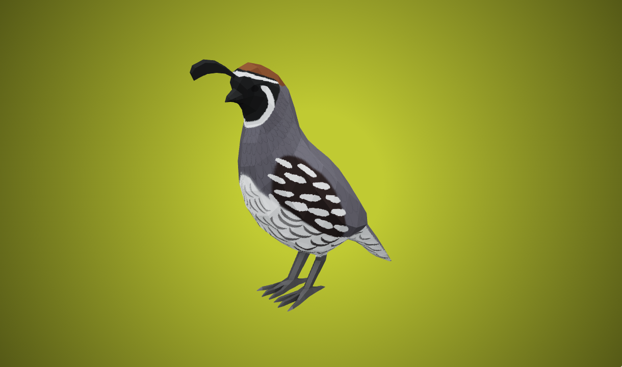 Quail - Free 3D Model By Poly by Google - Poly Pizza