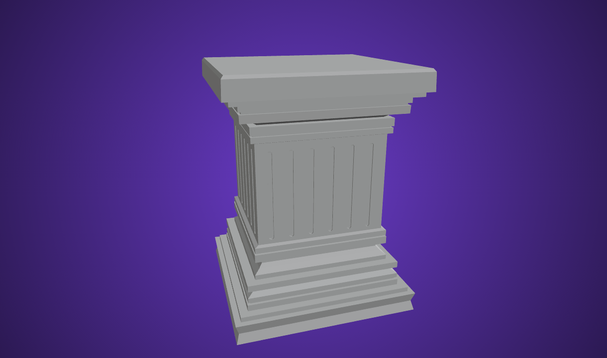 Pedestal - Free 3D Model By Quaternius - Poly Pizza