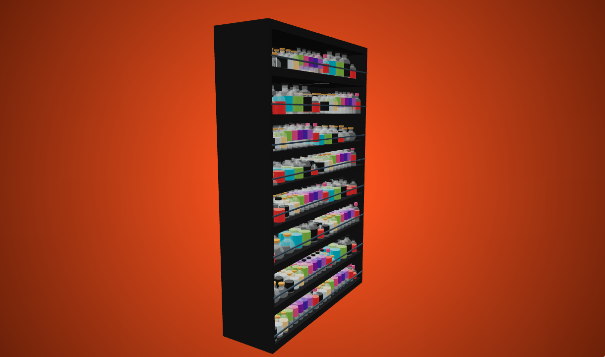 Liquor Shelf - Free 3D Model By VR XRTIST - Poly Pizza