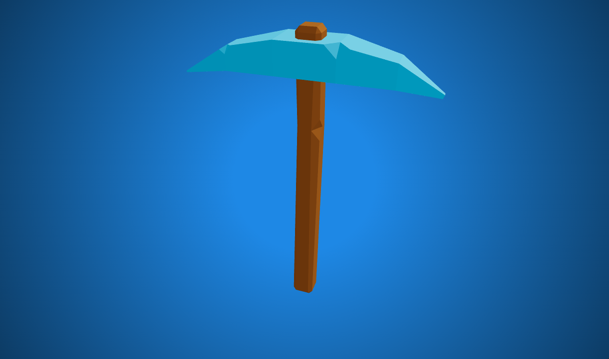 Diamond Pickaxe - Free 3D Model By julesgamer70000 - Poly Pizza