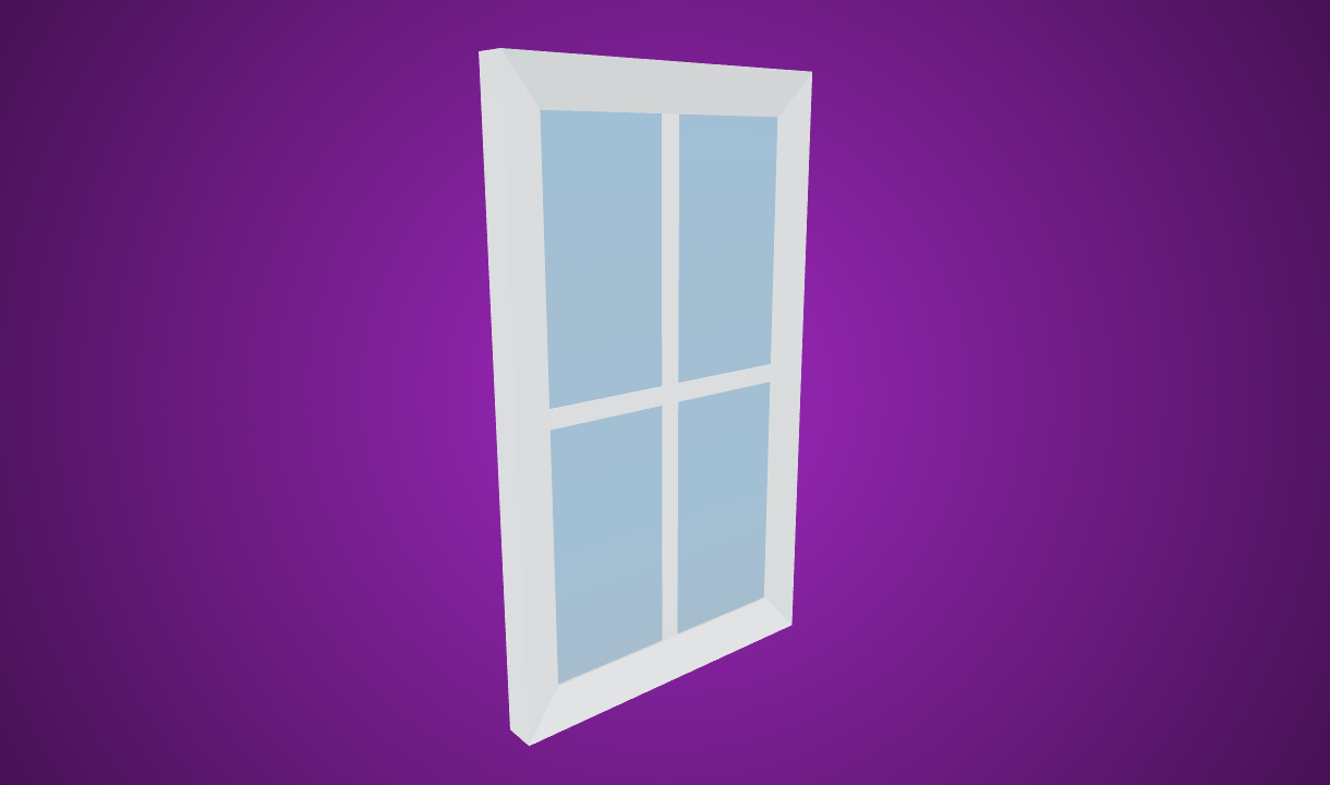 Square window - Free 3D Model By Poly by Google - Poly Pizza