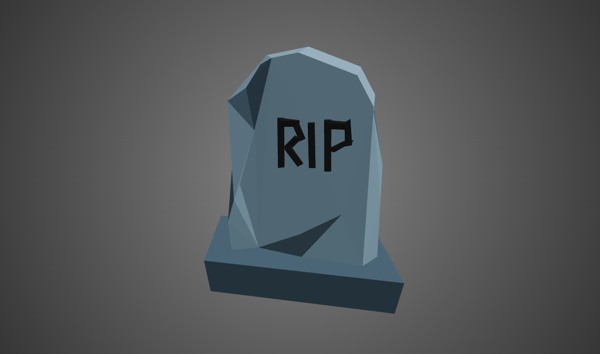 Gravestone RIP - Free 3D Model By Alexander Brodin - Poly Pizza