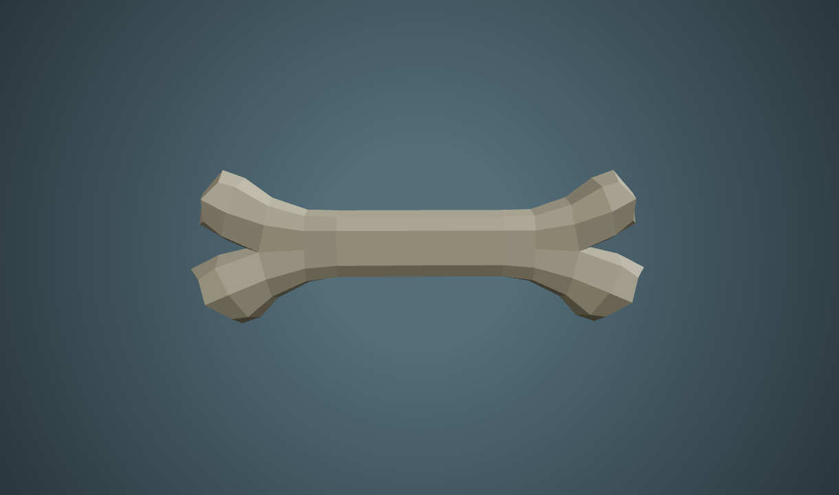 Bone - Free 3D Model By Quaternius - Poly Pizza