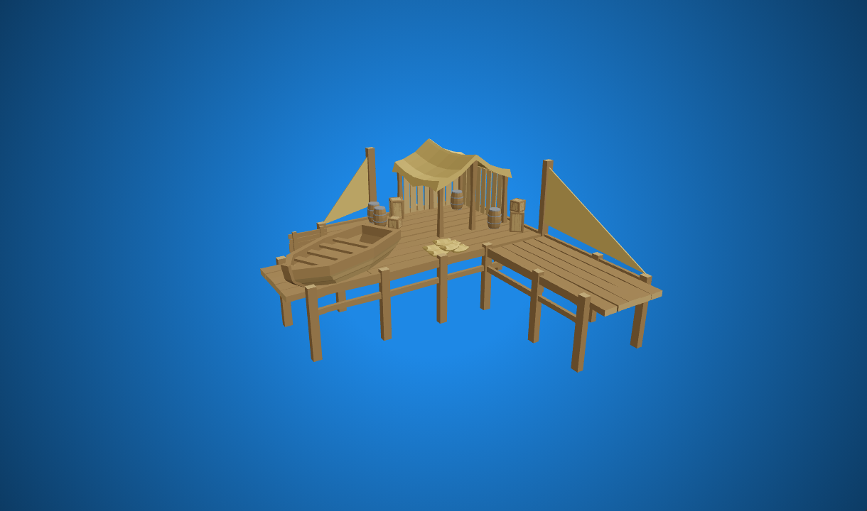 Port - Free 3D Model By Quaternius - Poly Pizza