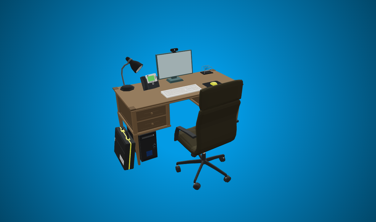 Desk - Free 3D Model By dook - Poly Pizza