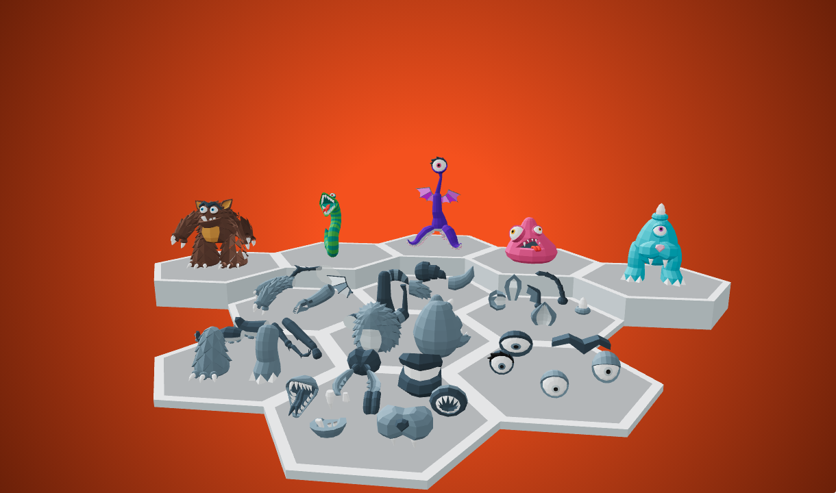 Monster Kit 1.0 - Free 3D Model By Damon Pidhajecky - Poly Pizza