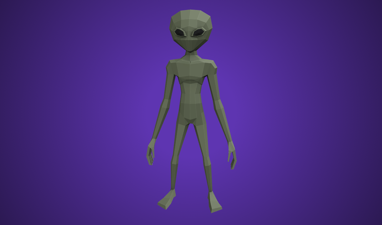 Alien - Free 3D Model By Poly by Google - Poly Pizza